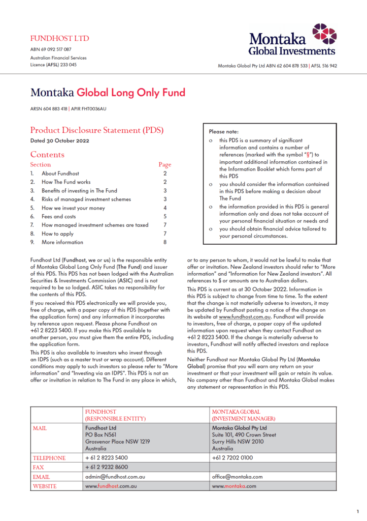 Montaka Global Long Only Fund MGLOF – Montaka Global
